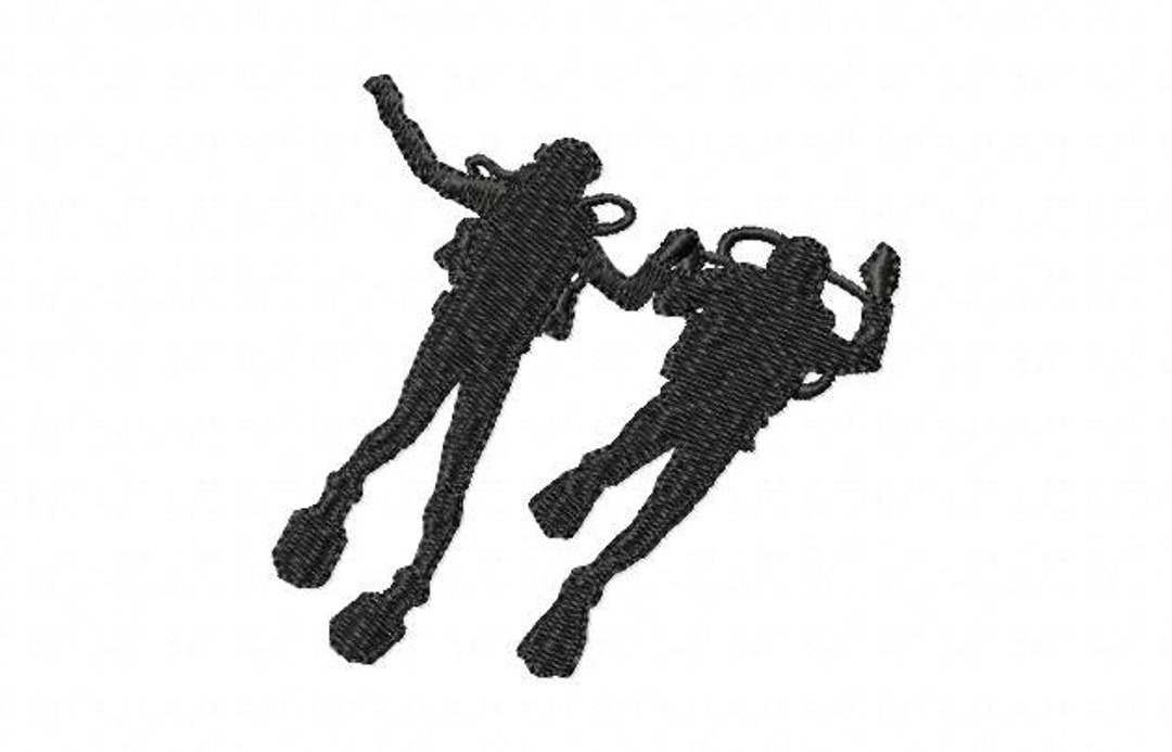 Couple Scuba Divers Digital Embroidery Design - Etsy