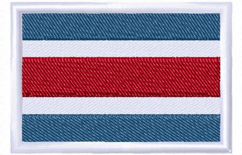 Flag of Costa Rica Digital Embroidery Design - Etsy