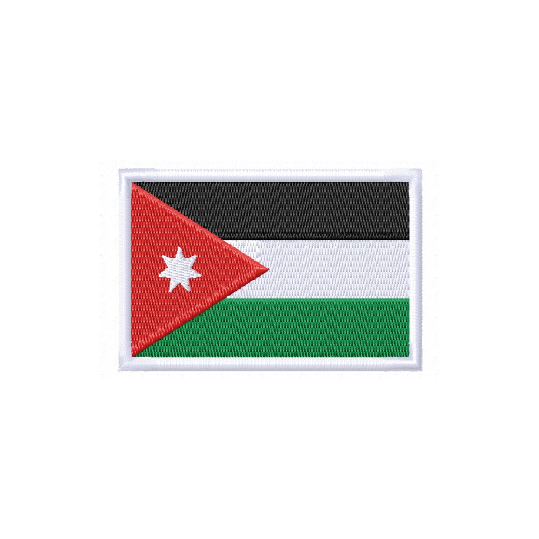 Flag of Jordan Digital Embroidery Design - Etsy