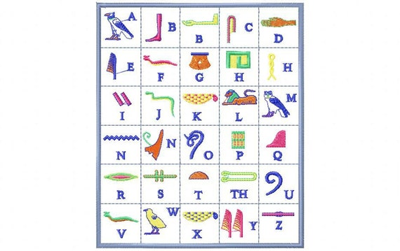 Ancient Egyptian Hieroglyphics Alphabet Chart
