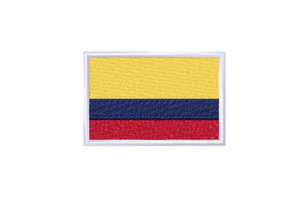 Flag of Colombia Digital Embroidery Design - Etsy