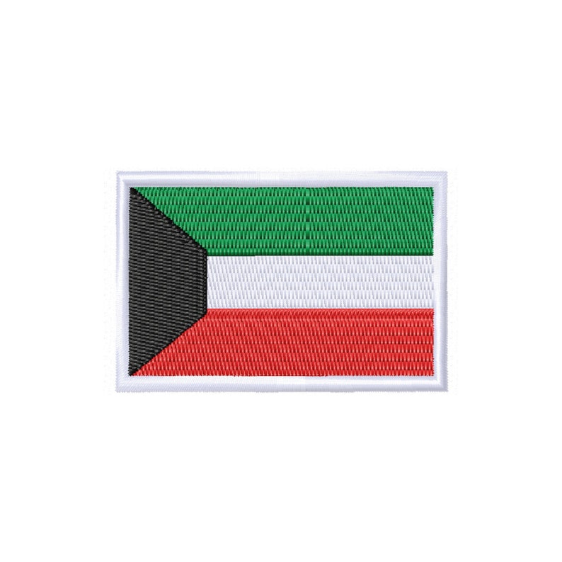 Flag of Kuwait Digital Embroidery Design - Etsy