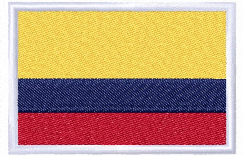 Flag of Colombia Digital Embroidery Design - Etsy