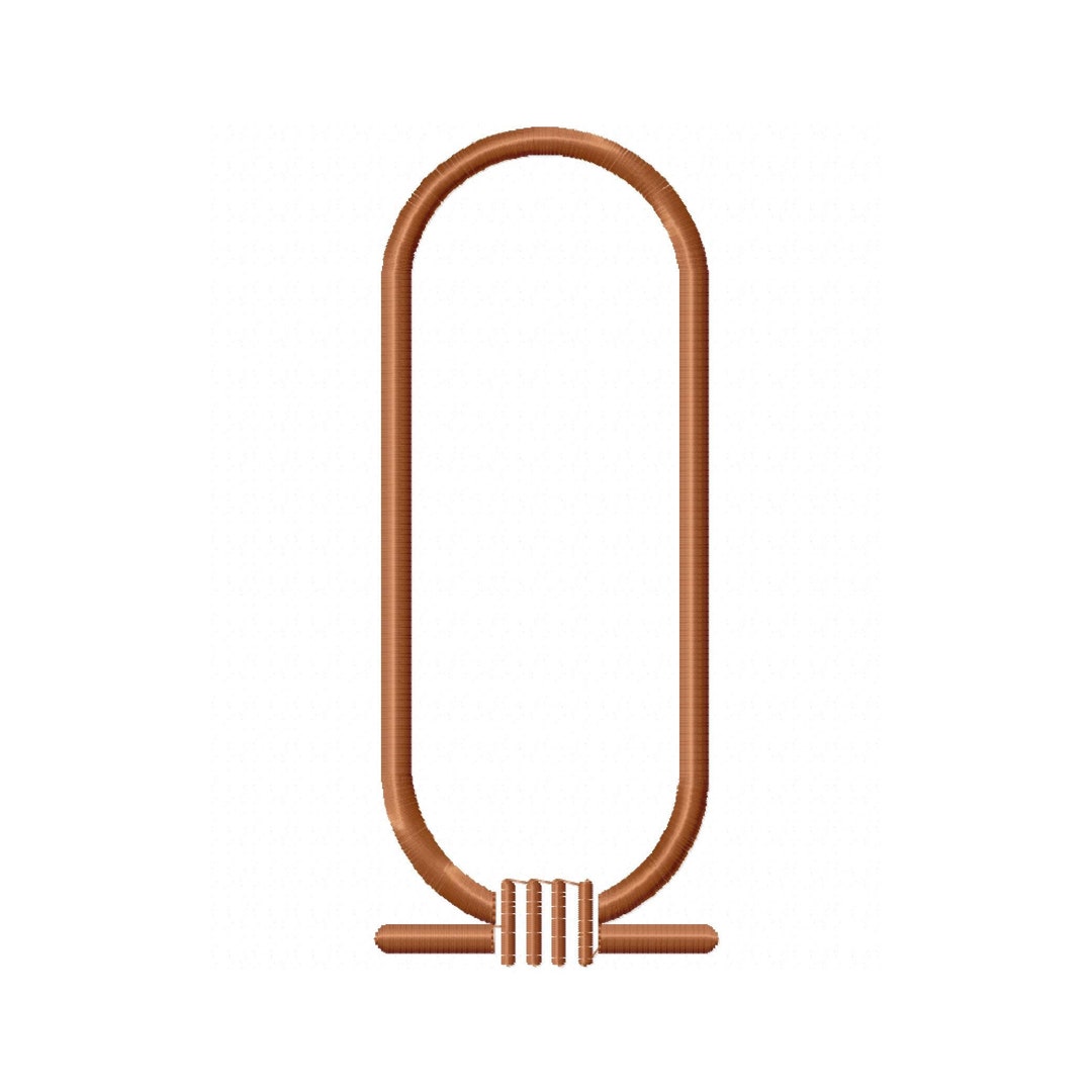 Customizable Hollow Egyptian Cartouche Digital Embroidery Design - Etsy
