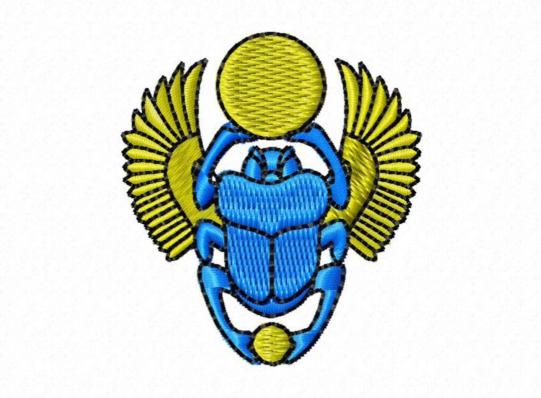 Ancient Egyptian Scarab Digital Embroidery Design - Etsy