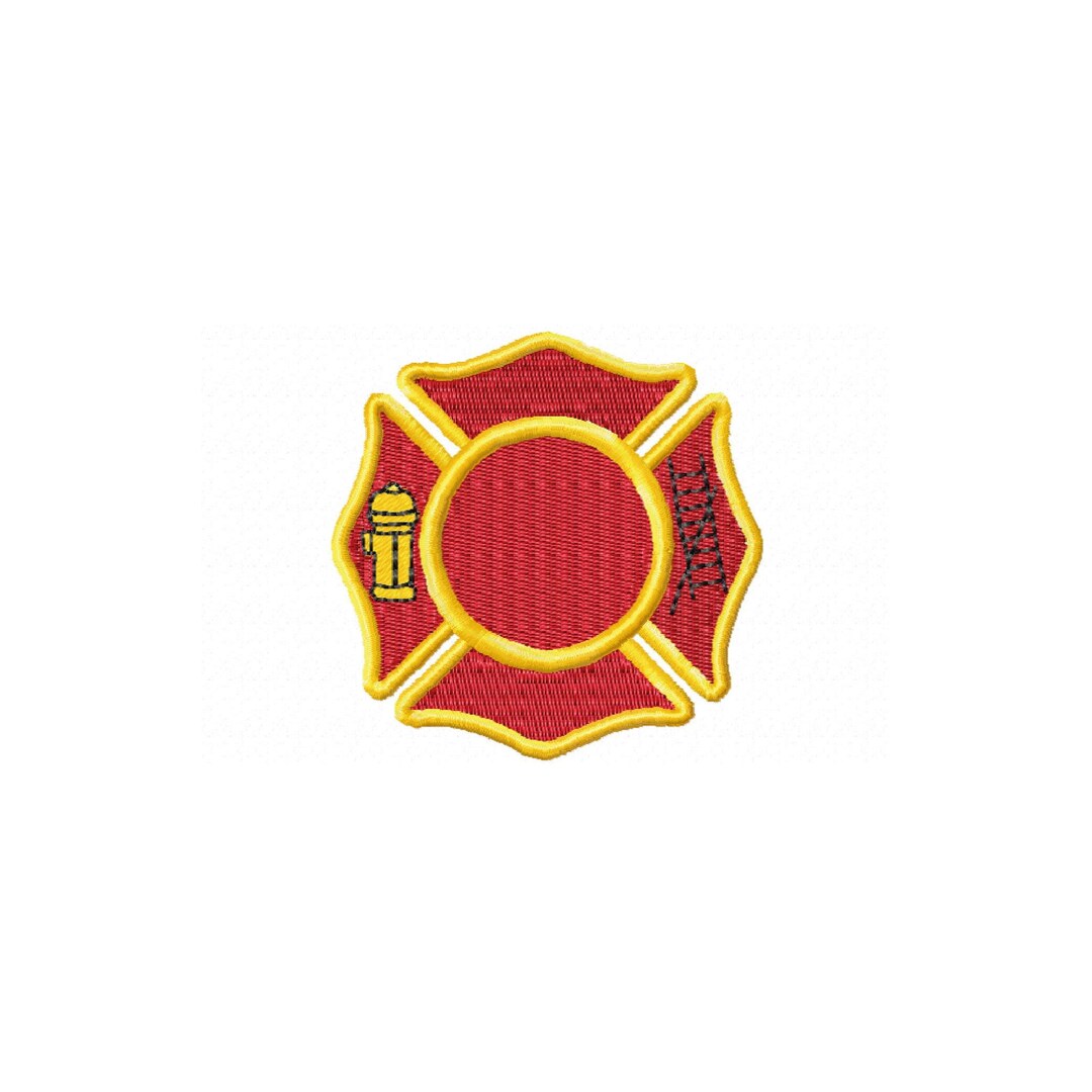Fire Department Maltese Cross Badge Digital Embroidery Design - Etsy