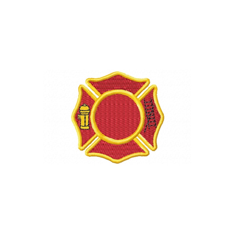 Fire Department Maltese Cross Badge Digital Embroidery Design - Etsy