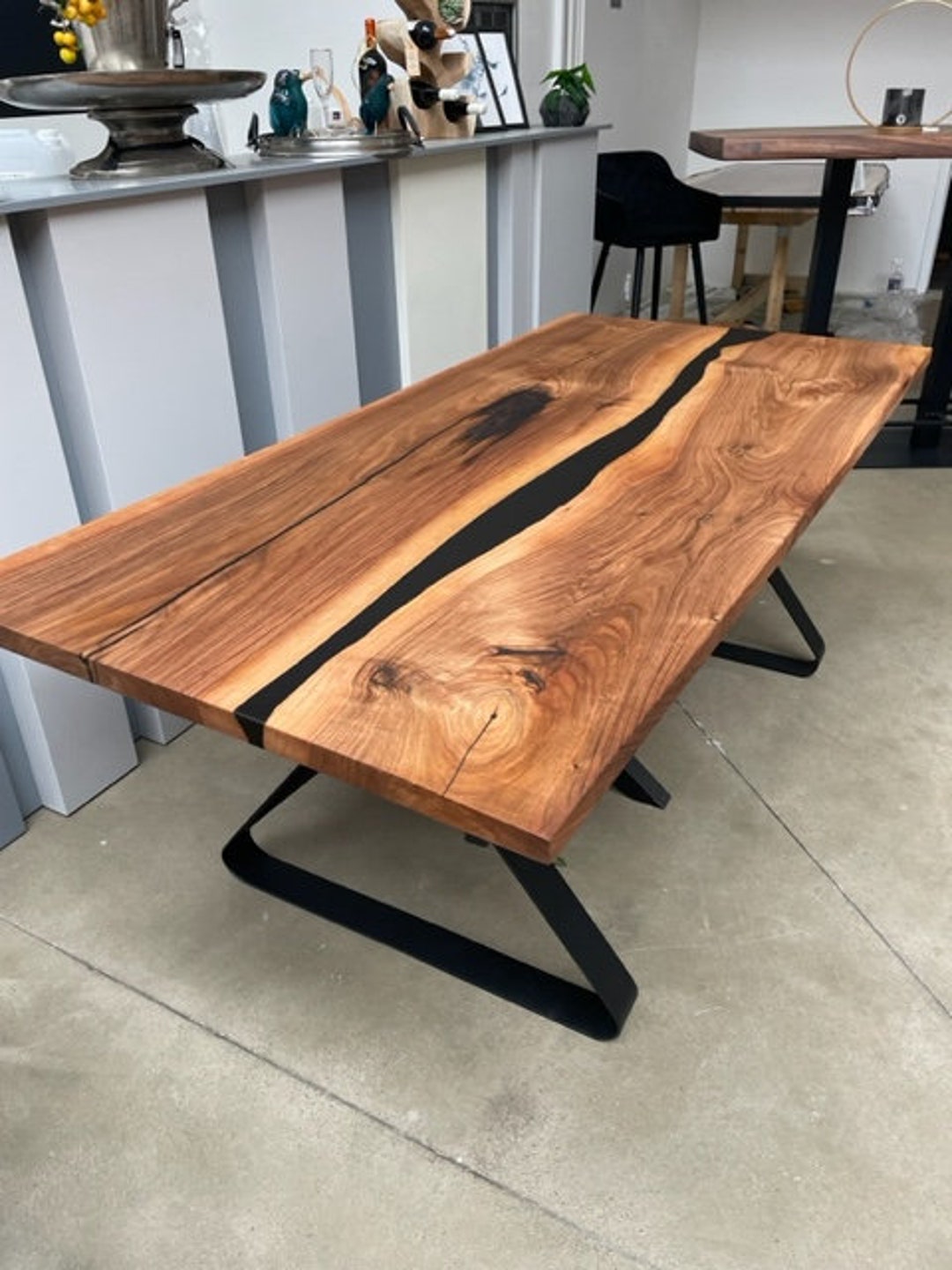 Walnut Dining Table Top, Epoxy Table Top - Etsy UK