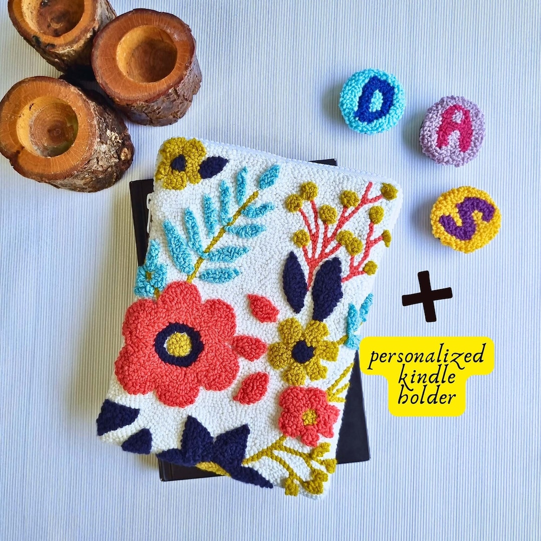 Floral Kindle Cover Personalized Kindle Holder Embroidered Kindle Case ...