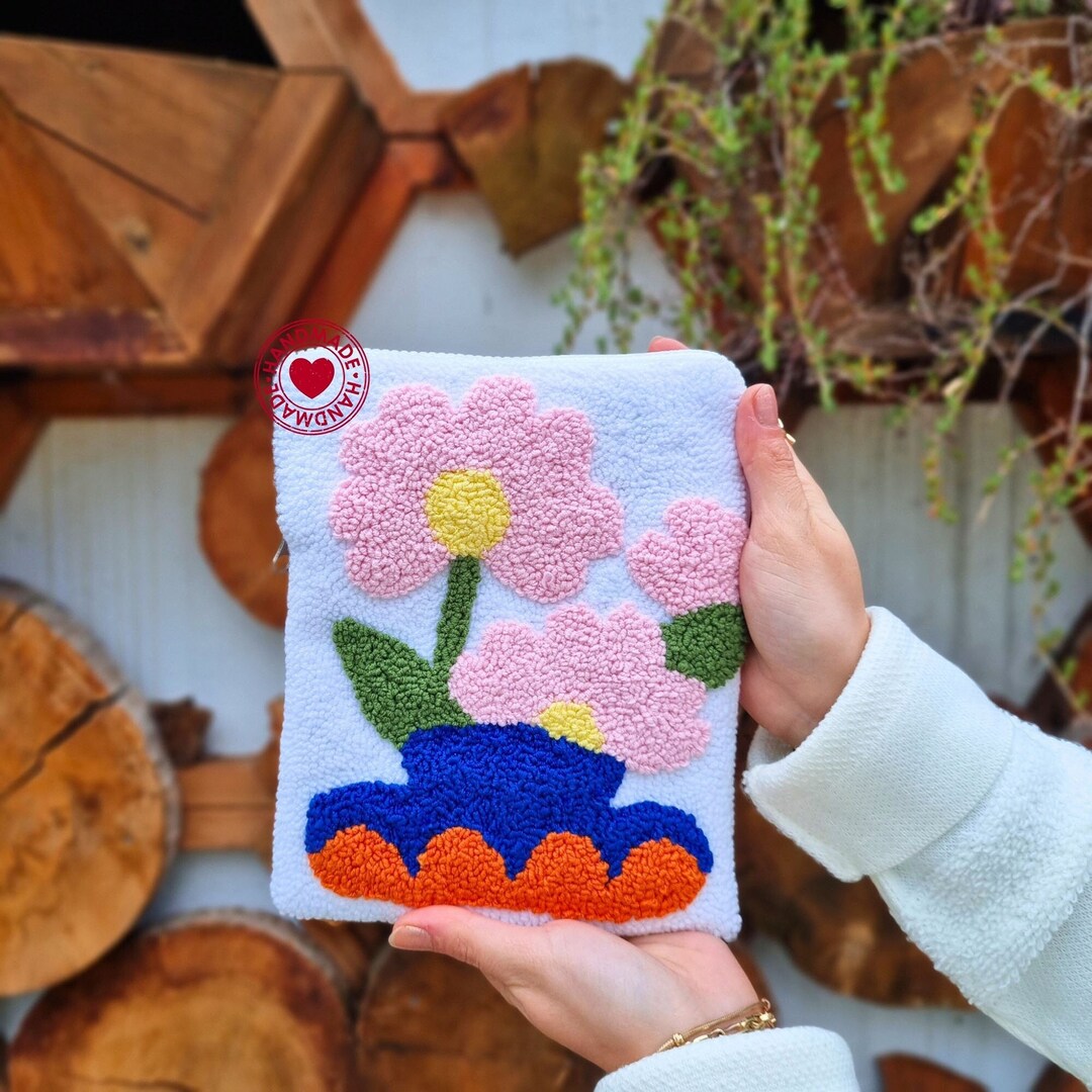 Pink Flower Book Covers - Flower Kindle Paperwhite Case - Embroidered ...