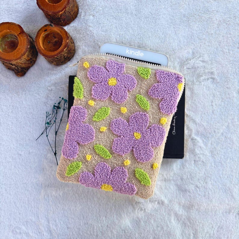 Purple New Kindle Cover, Kindle Paperwhite 11th Case, Fabric Book ...