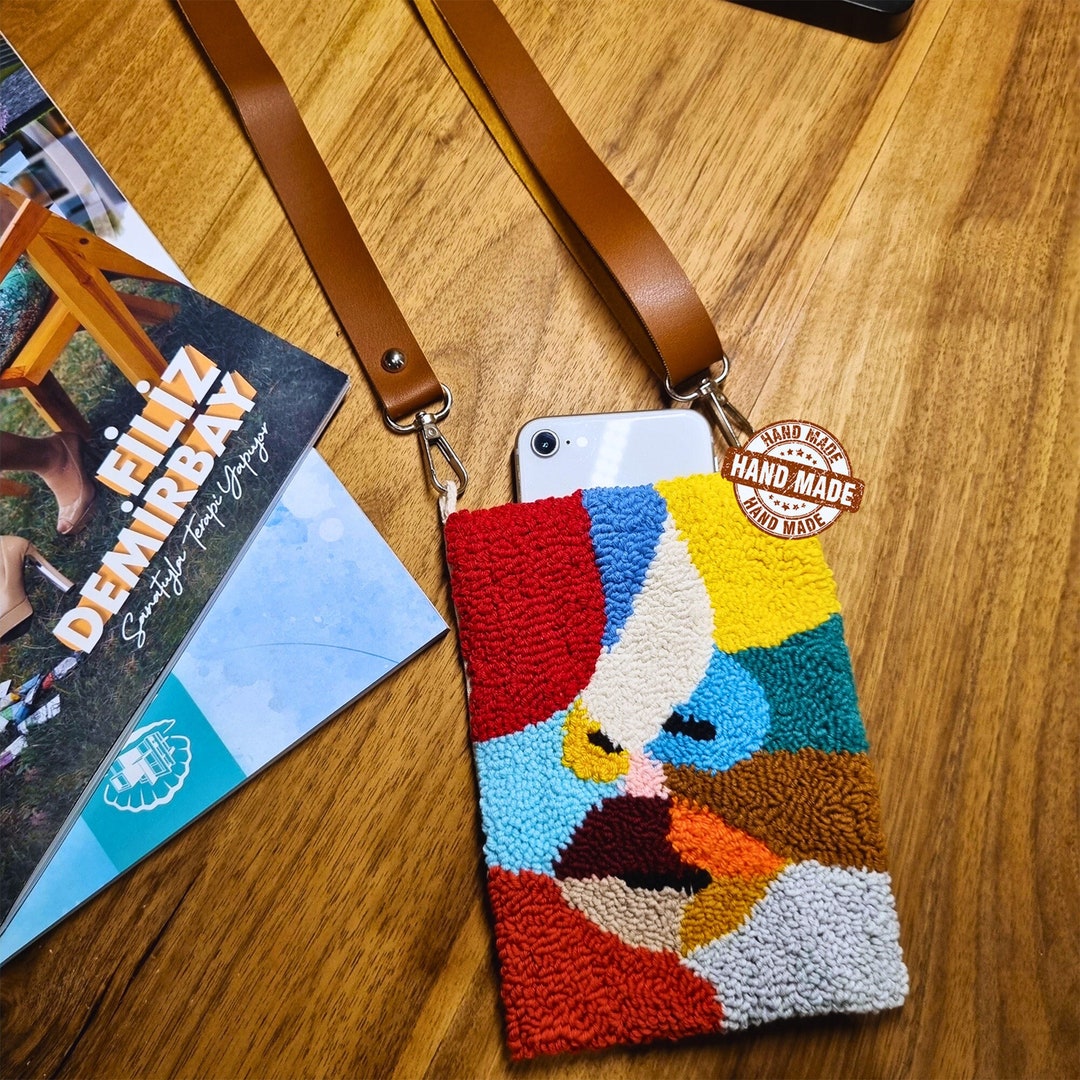 Minimalist Bag | Custom Phone Purse | iPhone Bag | Handmade Punch ...