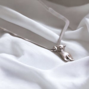 Cat Pendant Chain Necklace Cute Cat Necklaces Sterling - Etsy Canada