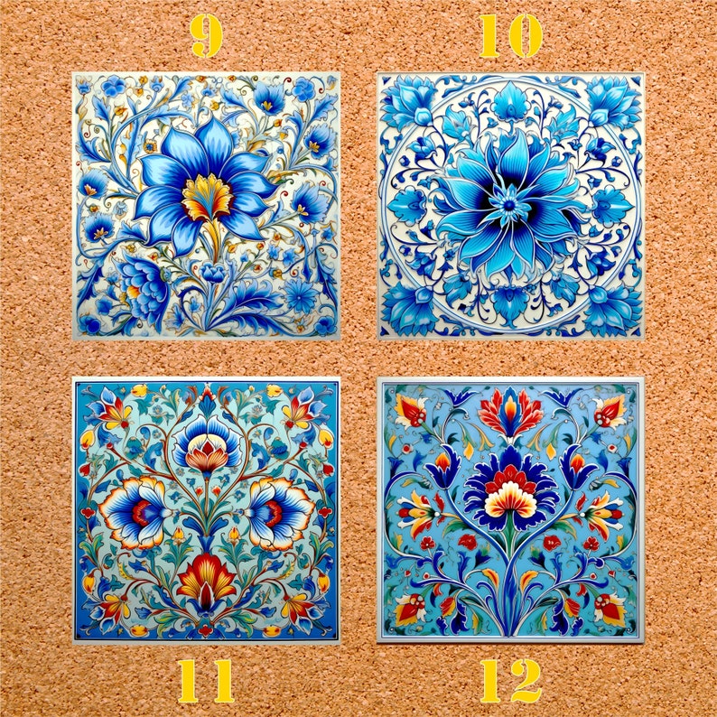 Pack of 20 Turkish Ceramic Tiles: Selectable Patterns, Two Sizes - Etsy ...