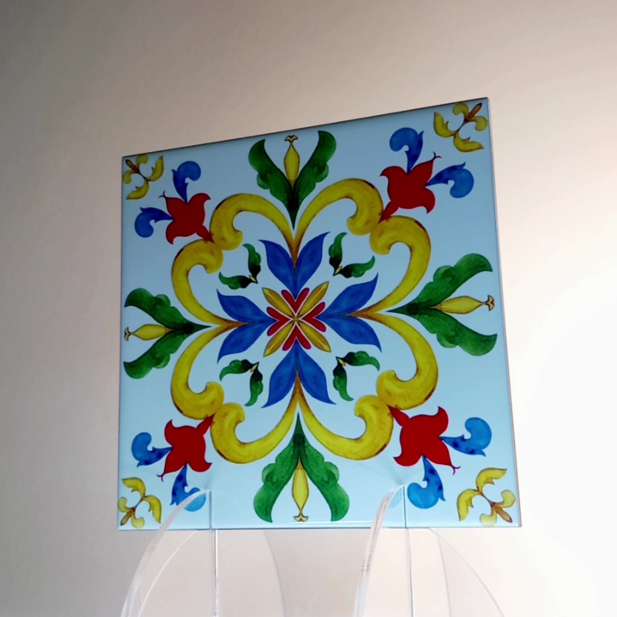 Pack of 20 SICILIAN CERAMIC TILES Style Options Vibrant Rustic Retro ...