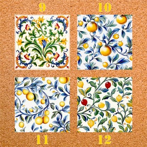 Pack of 10 Tuscan Ceramic Tiles: Selectable Patterns, Two Sizes - Etsy