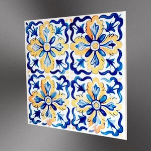 Pack of 20 Amalfi Coast Ceramic Tiles: Selectable Patterns, Two Sizes ...