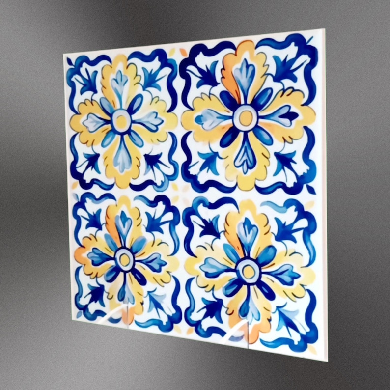 Pack of 20 Amalfi Coast Ceramic Tiles: Selectable Patterns, Two Sizes ...