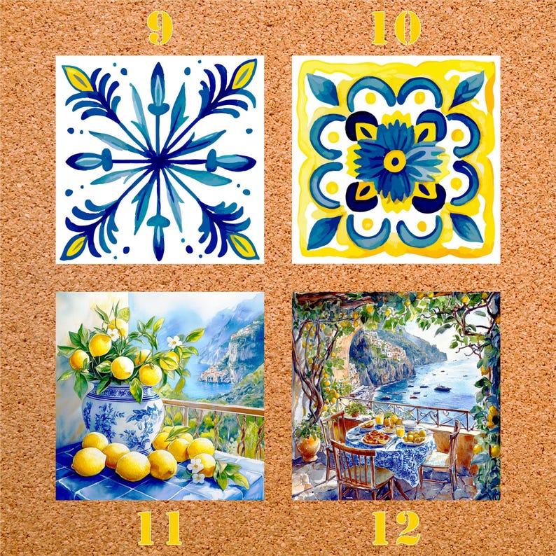 Pack of 20 AMALFI COAST CERAMIC Tiles Style Options Vibrant Italian ...