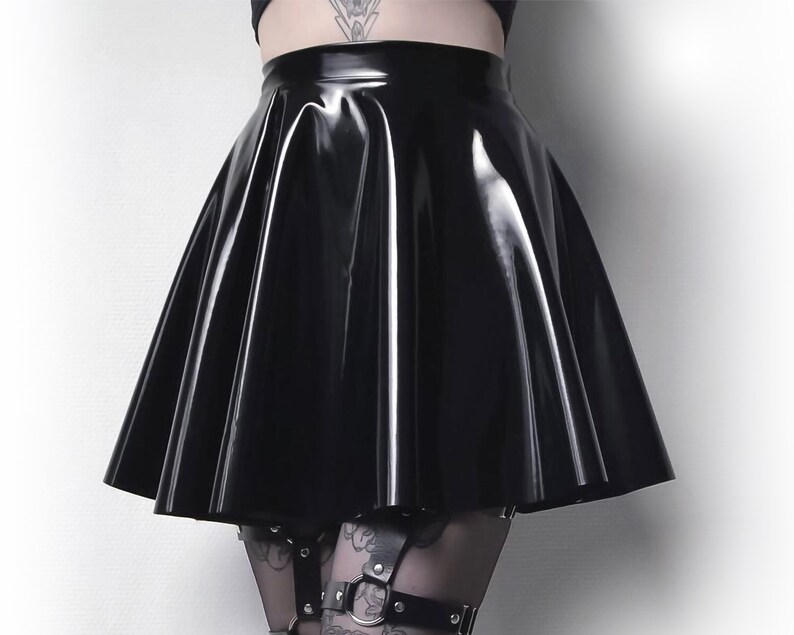 PVC Skirt, Goth Skirt, Vinyl Mini Skirt, Festival Skirt, Clubwear - Etsy