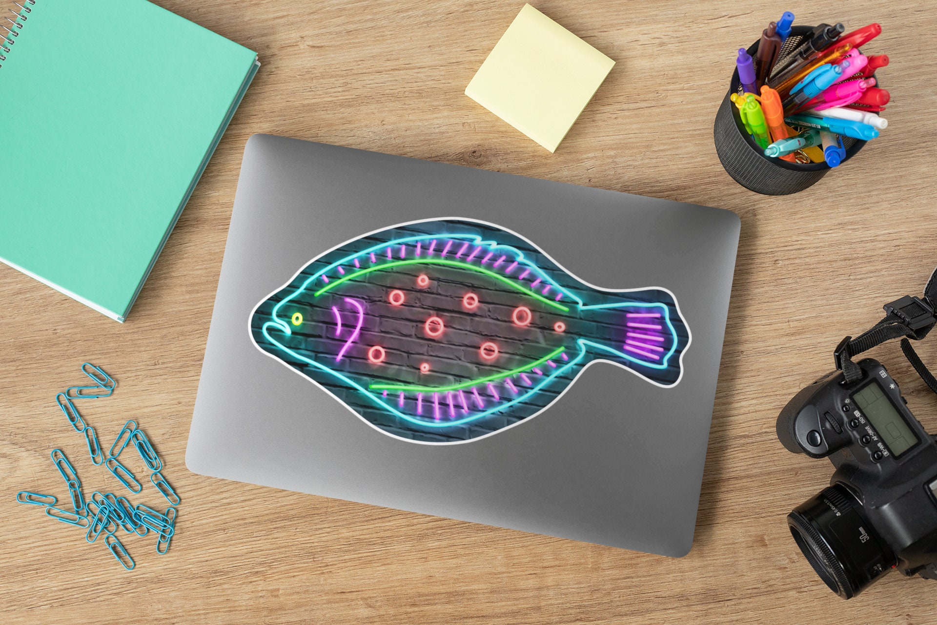 Summer Flounder (fluke) Neon Sticker - Etsy