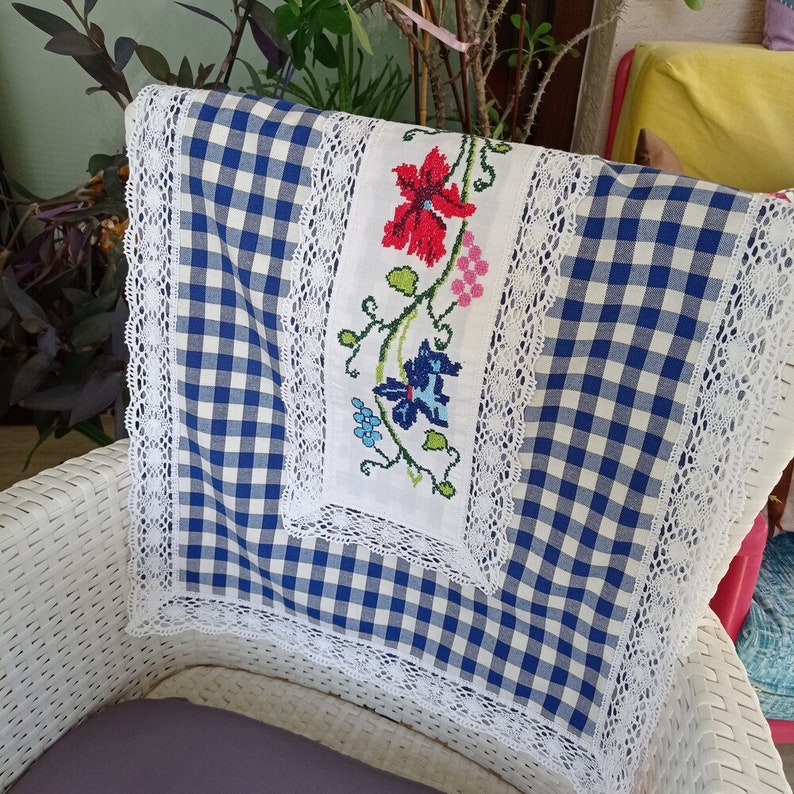 Cross Stitch Table Runner Traditional Pattern Handmade Table - Etsy