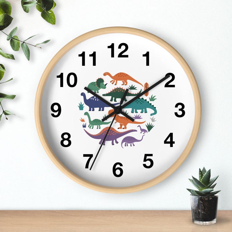 Dinosaur Wall Clock - Etsy