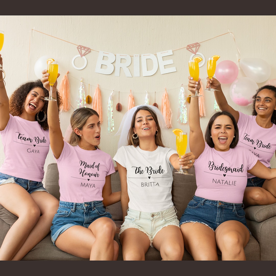 Bachelorette Bliss With Bride Tribe Attire Unique Hen Party Shirt ...