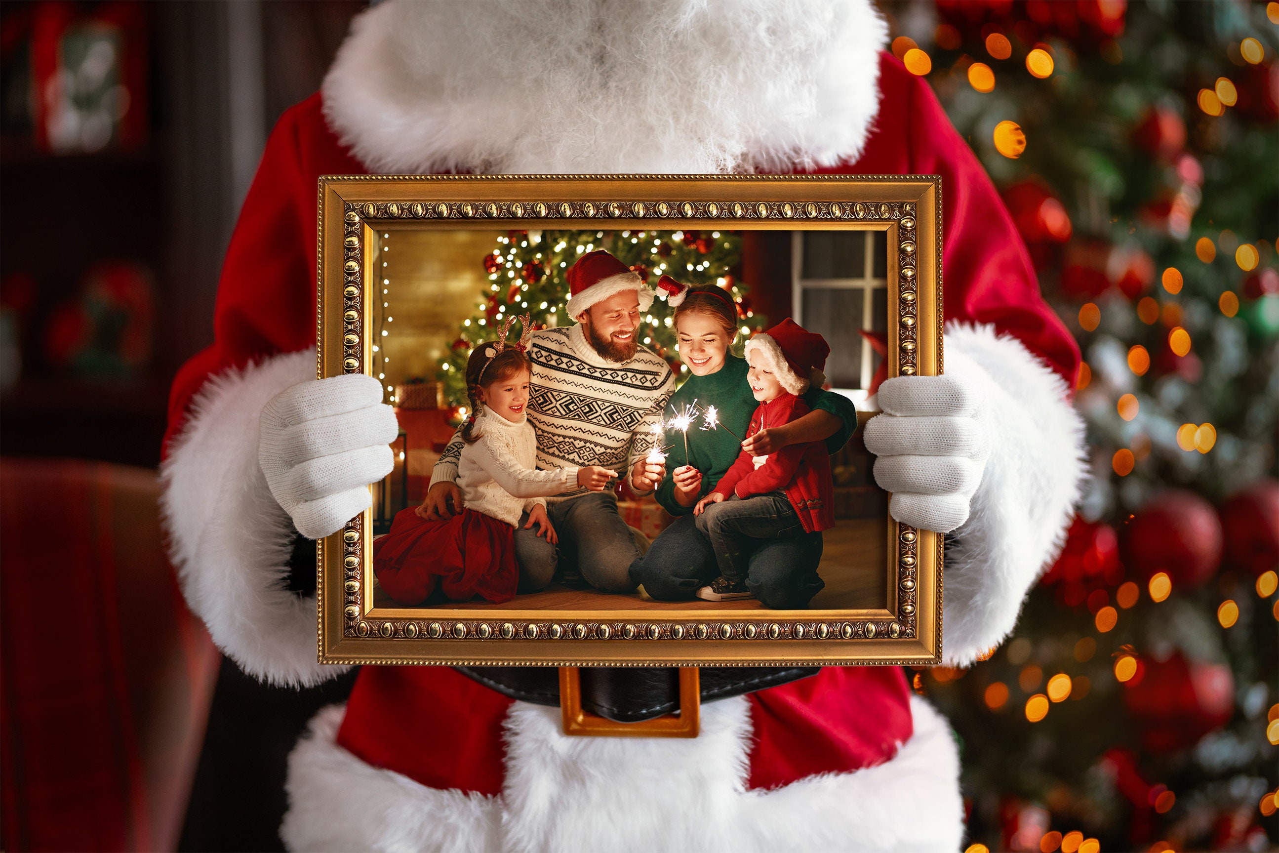 Santa Photo Collage Frame - Etsy