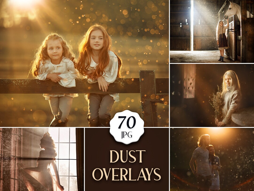 70 Dust Overlays, Floating Dust Photoshop Textures, Glitter Digital ...
