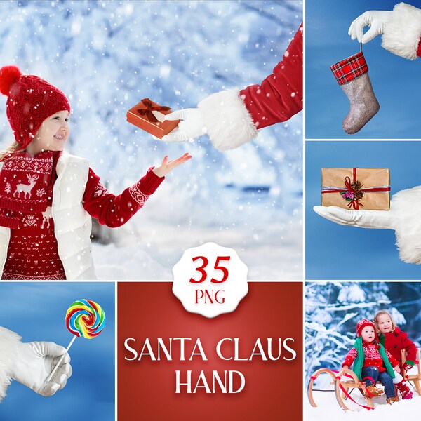 Santa Hand Overlay - Etsy