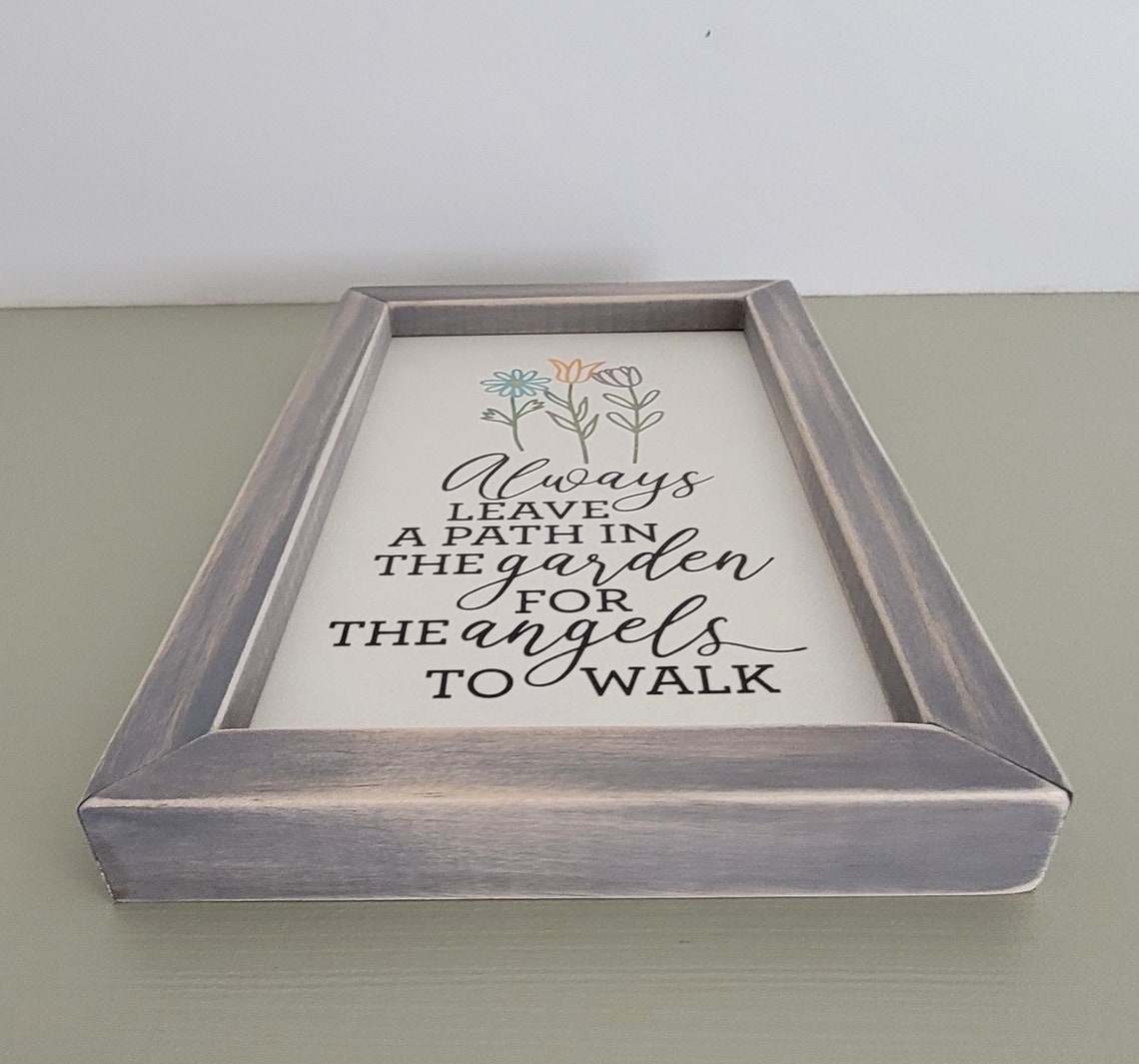 Garden Path, Angel Garden Sign, Garden Angel Flower Sign, Spring Summer ...