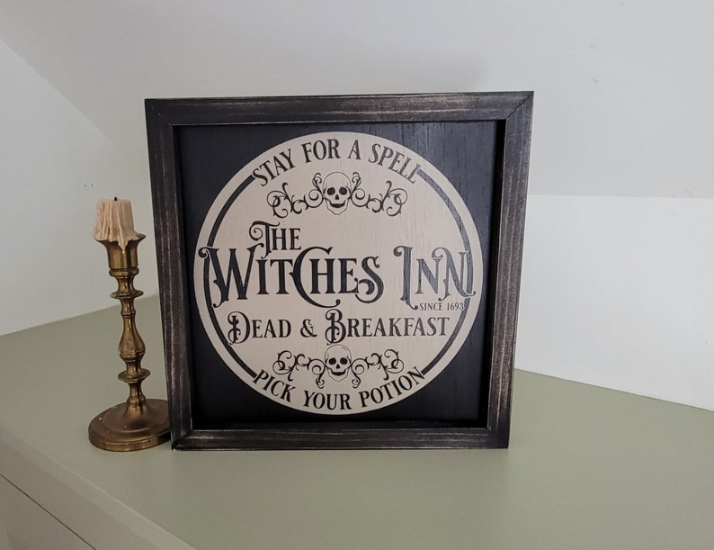 THE WITCHES INN | Halloween Sign | Wood Sign | Farmhouse Halloween Sign ...