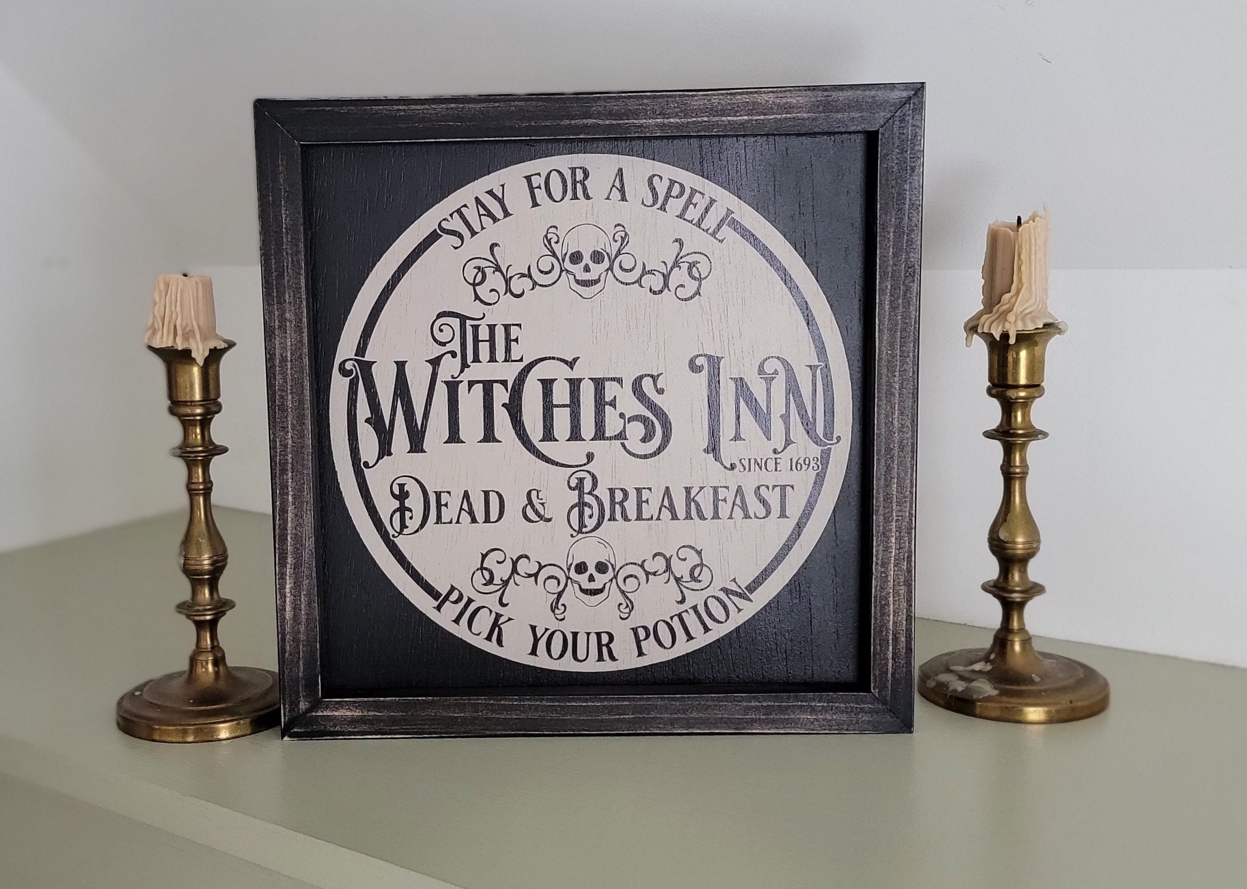 THE WITCHES INN | Halloween Sign | Wood Sign | Farmhouse Halloween Sign ...