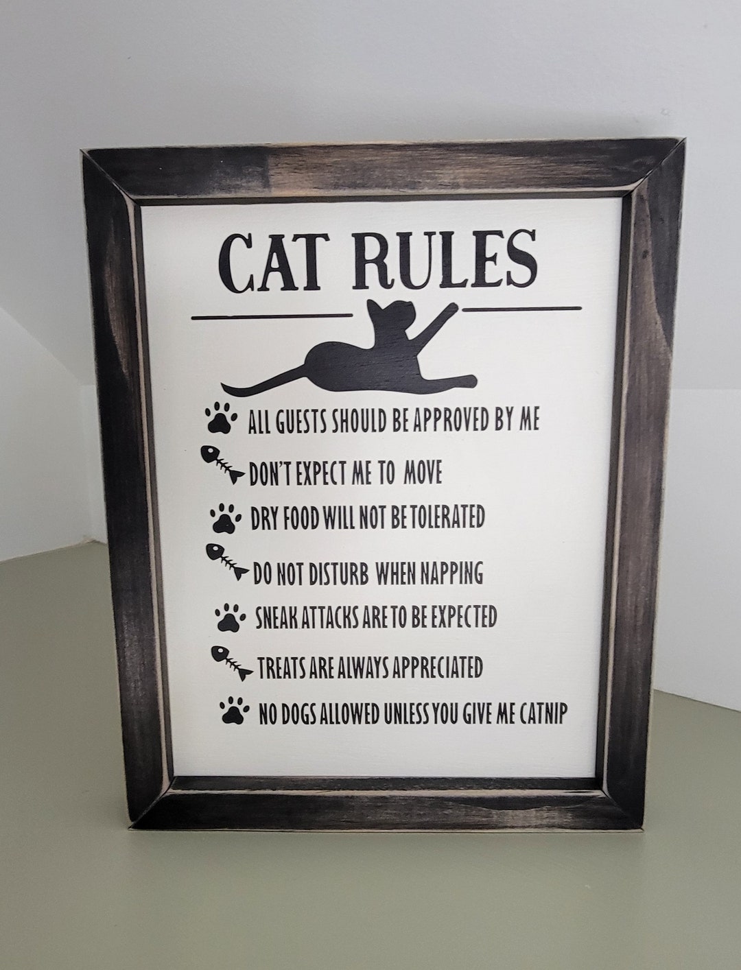 Cat Lover Wood Sign, Funny Cat Wood Sign Saying, Pspsps, Feline Wood ...