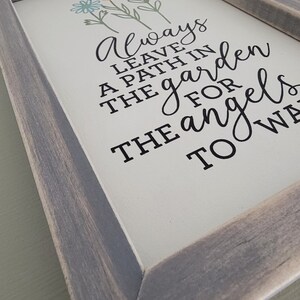 Garden Path, Angel Garden Sign, Garden Angel Flower Sign, Spring Summer ...
