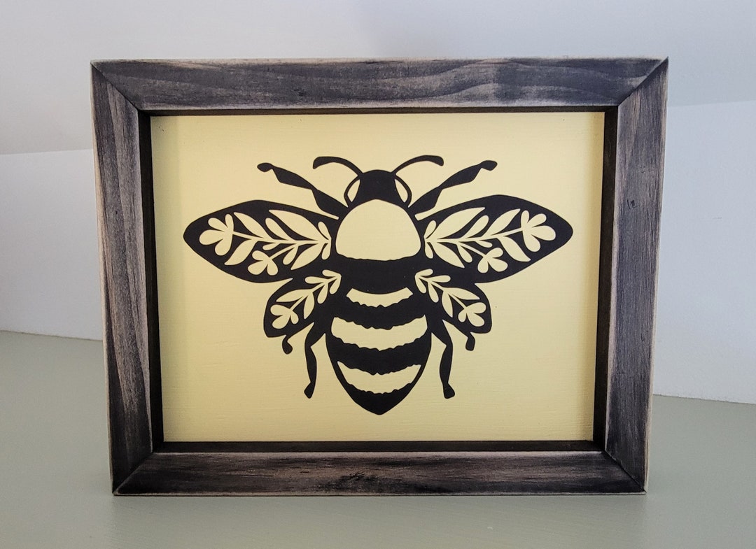 Bumble Bee Wood Sign Decor, Bee Decor Wood Sign, Bee Wall Decor Wood ...