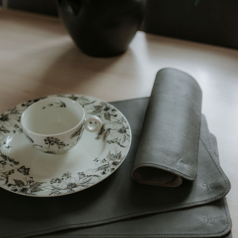 Leather Table Mat - Etsy