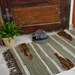 Leather Rug With Hair for Hunter / Hunter Carpet / Handwoven Natural ...