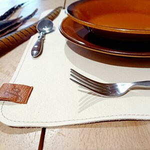 Brown Leather Table Mats - Set of 4, Dining Table Decor, Coffee Table ...