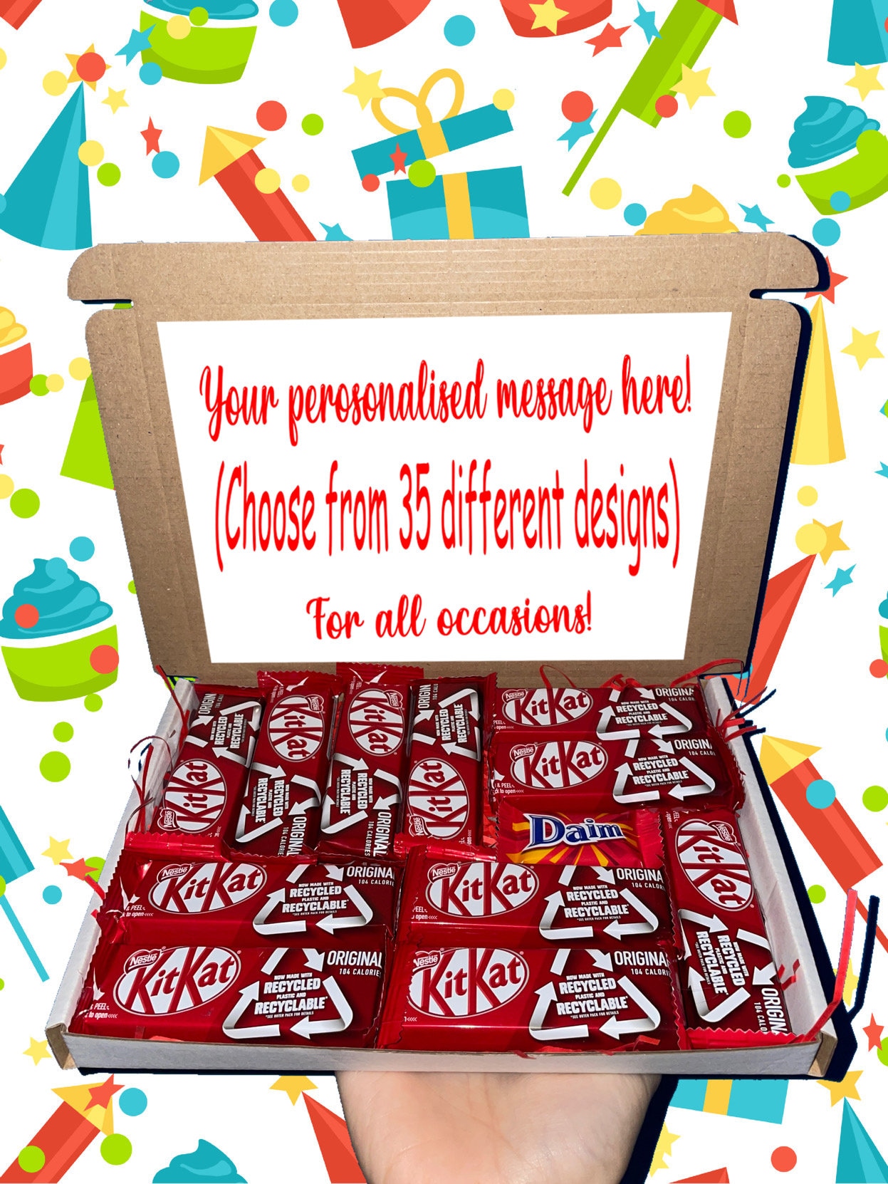 Kitkat Personalised Message Gift Set Box Chocolate Treat Birthday ...