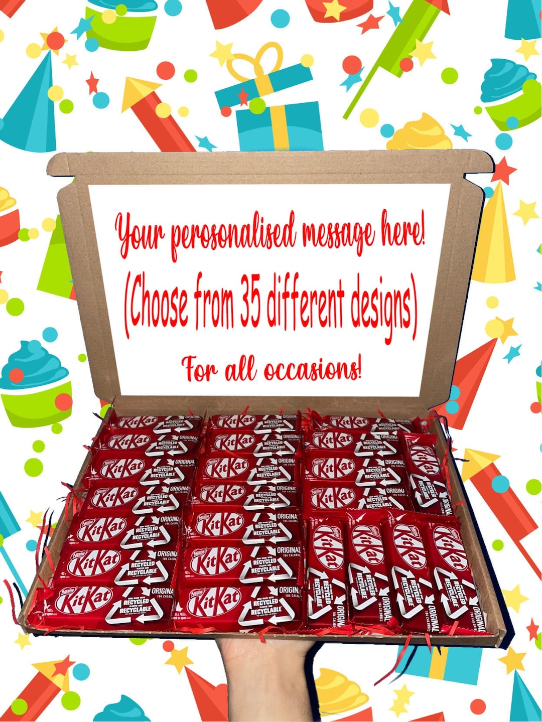Kitkat Personalised Message Gift Set Box Chocolate Treat Birthday ...