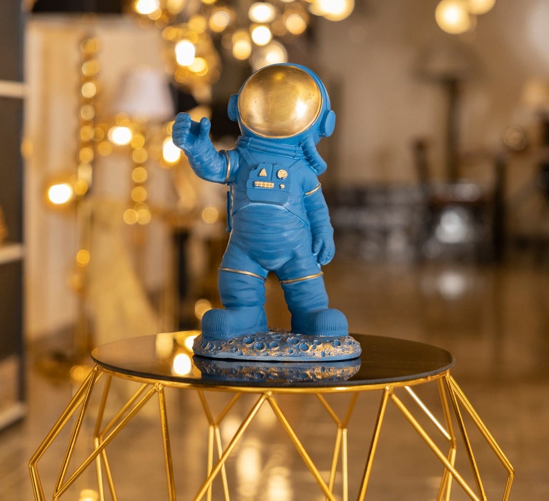 Blue Astronaut Statue Gold Astronaut Sculpture Pink - Etsy