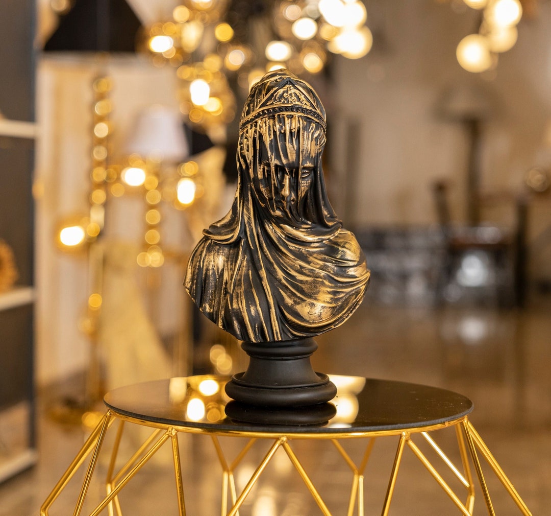 Statue of Mary, Veiled Maiden Bust, Virgin Mary Statue, Veiled Lady ...