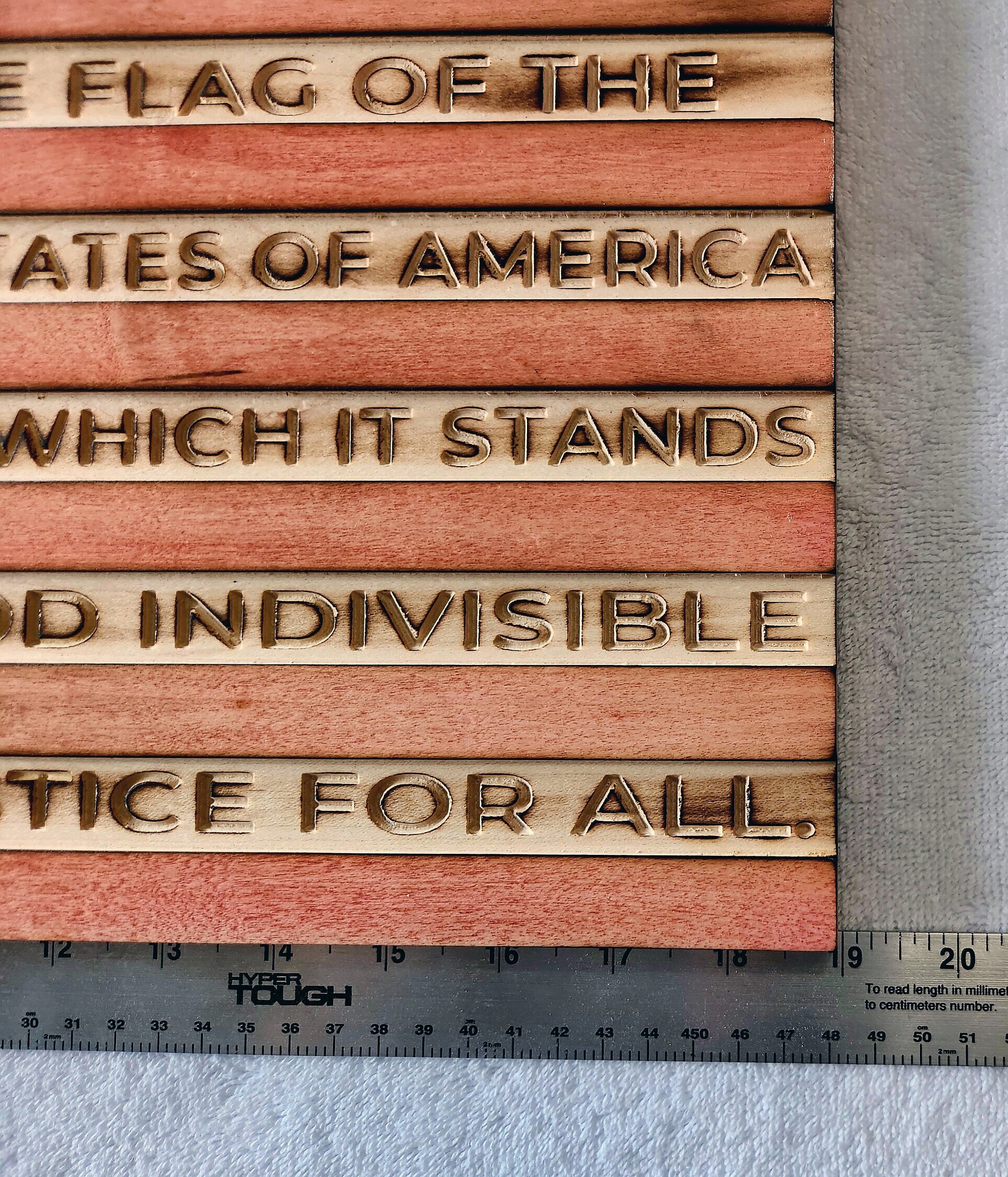 Rustic American Flag, Pledge of Allegiance, Solid Hardwood, Handmade in ...