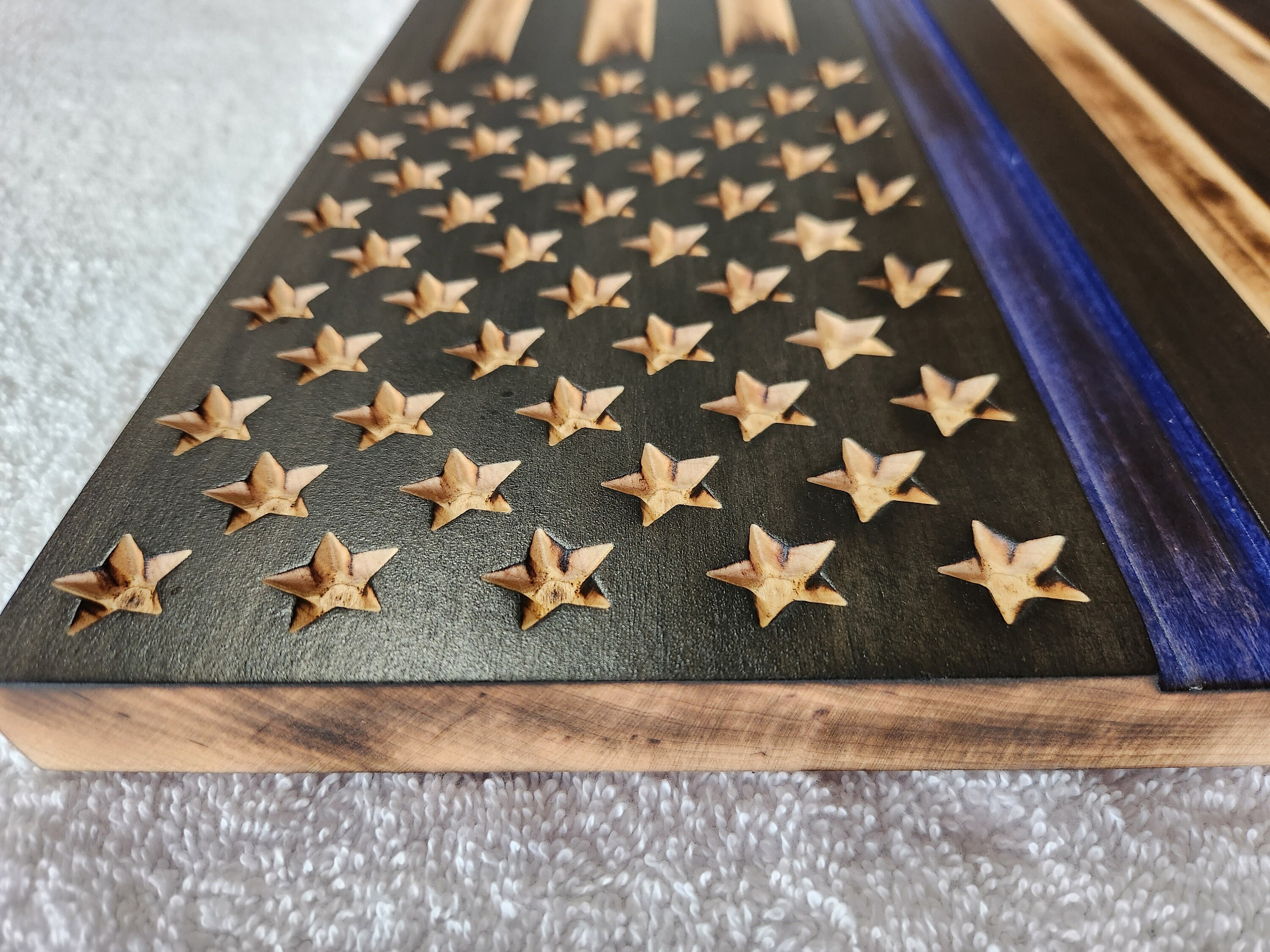 Rustic Police Flag, Thin Blue Line, Back the Blue, American Flag, Solid ...