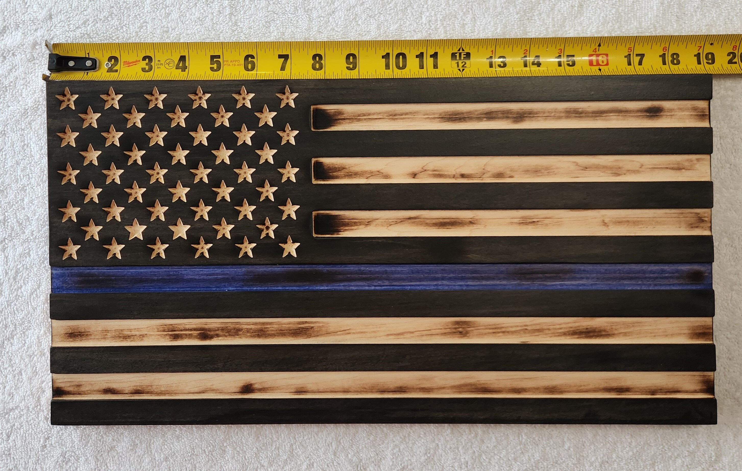 Rustic Police Flag, Thin Blue Line, Back the Blue, American Flag, Solid ...
