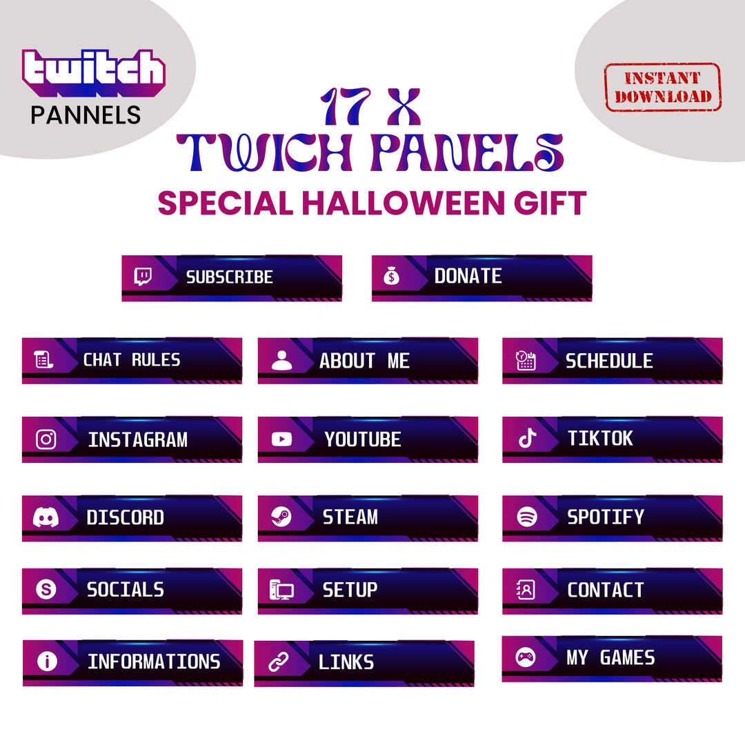 Twitch Panels Panel for Twitch Streamer Panels Stream - Etsy