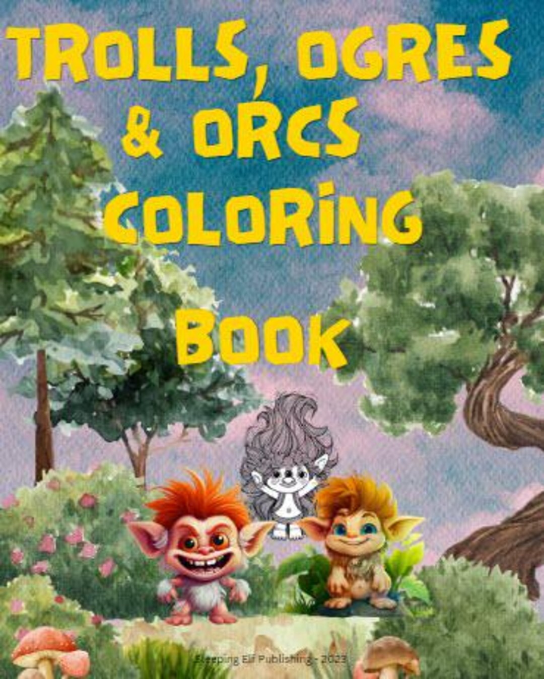 Coloring Book or Trolls, Ogres and Orcs; Digial Download - Etsy