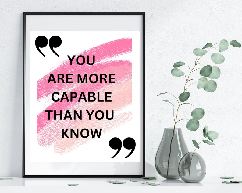 You Are More Capable Than You Think Digital Download Wall Art 10x12inch ...